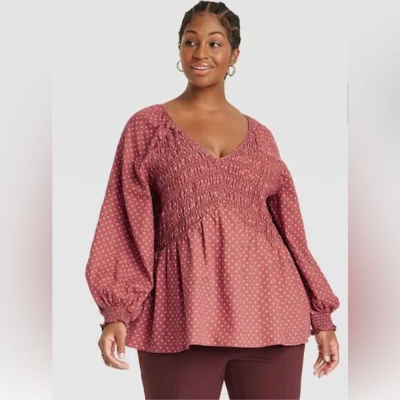Ava & Viv | Tops | Womens Plus Size Balloon Blouse | Poshmark
